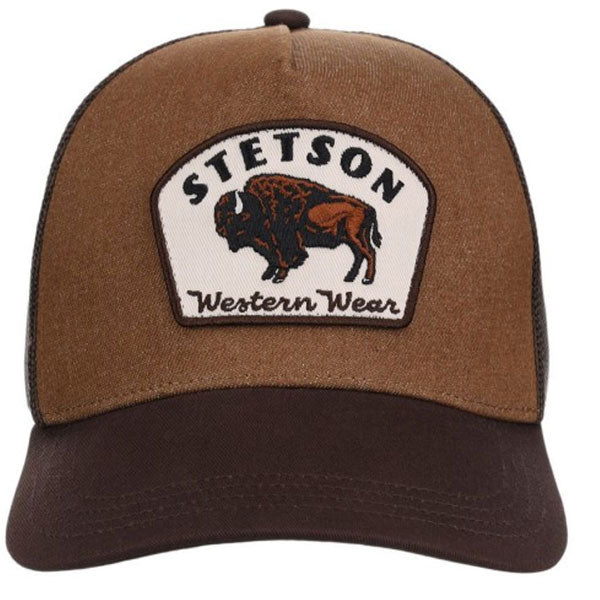 Stetson Bison EMB Western Wear Patch A Frame Tucker Cap - Brown – Gavel ...