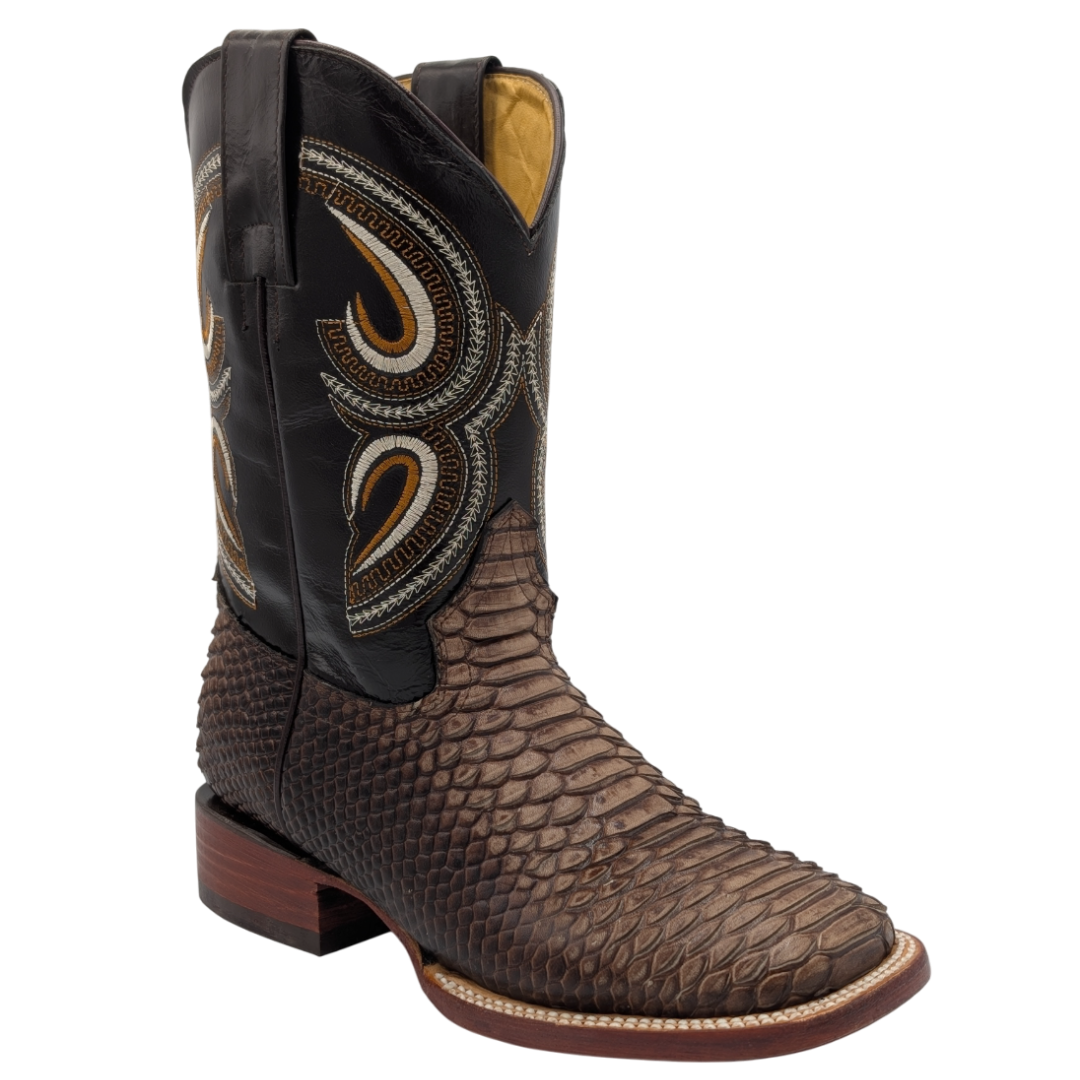 Gavel Big Kid's Python Print Chocolate Boot – Gavel Western Wear